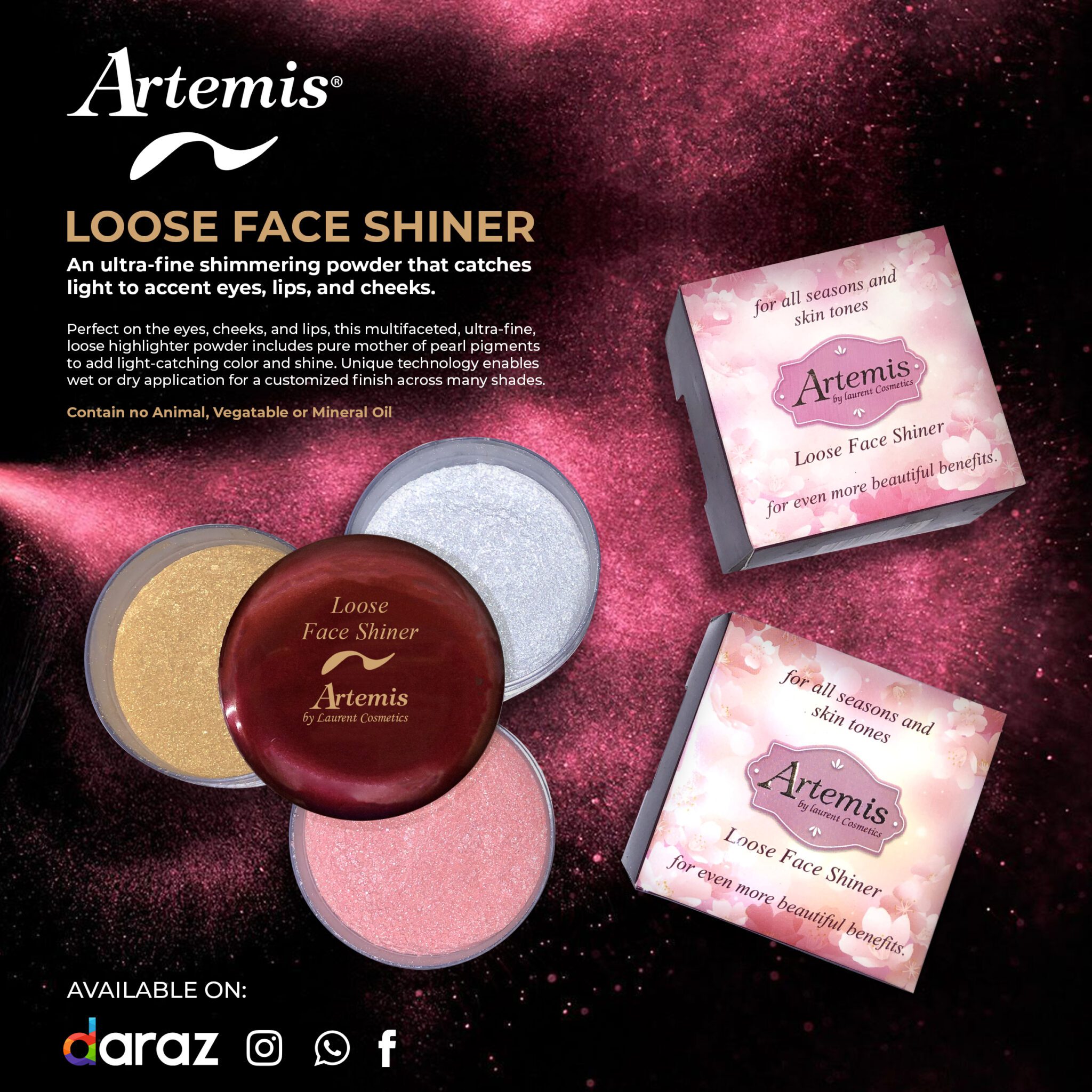 Loose Face Shiner Artemis | Deep Tone - AY Cosmetics